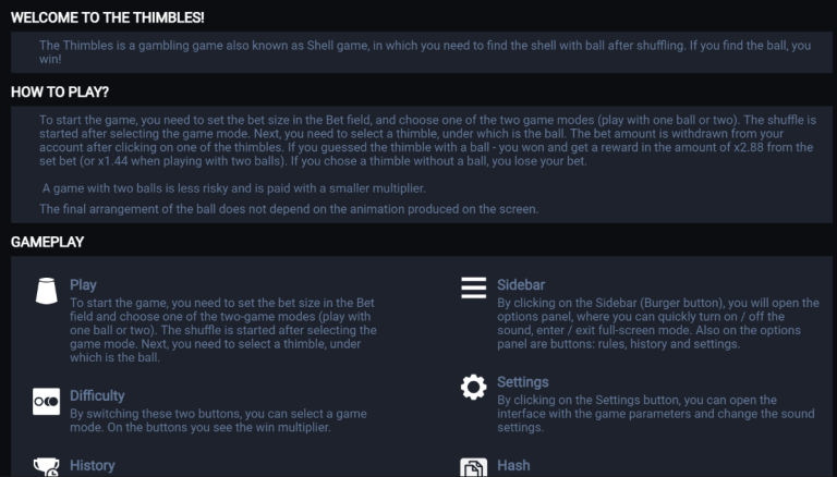 Thimbles Game Slot by Evoplay: Play Free Demo